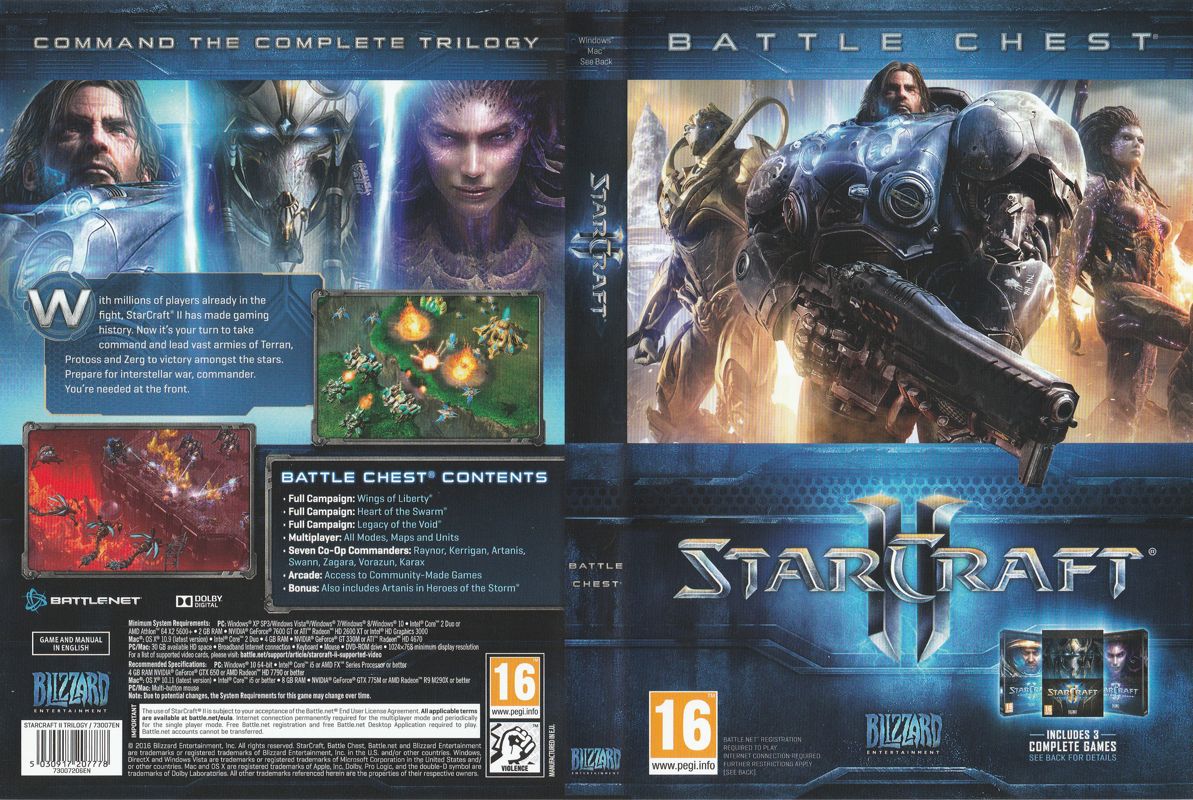 StarCraft II: Battle Chest (2.0) cover or packaging material - MobyGames
