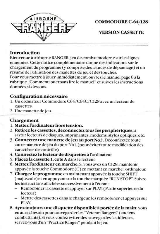 Airborne Ranger cover or packaging material - MobyGames