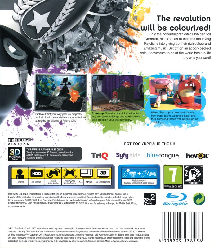 de Blob 2 cover or packaging material - MobyGames