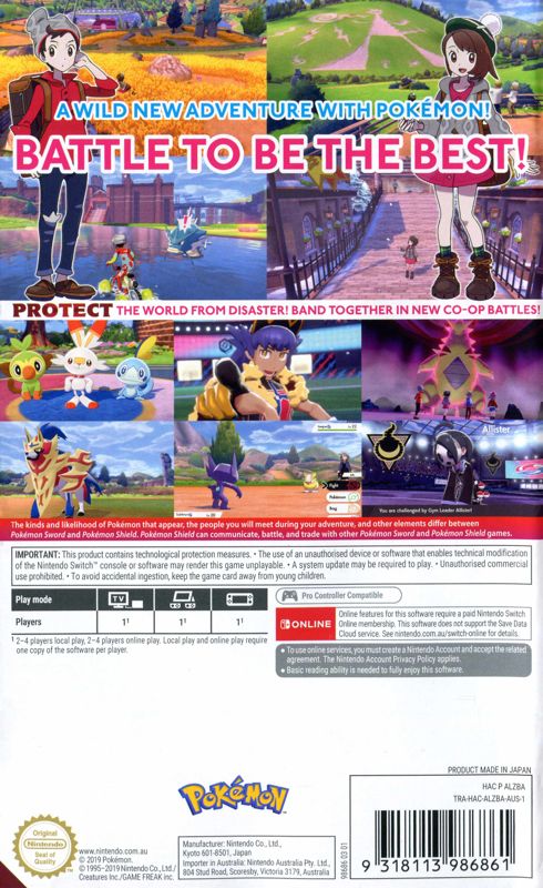 Pokémon Shield cover or packaging material - MobyGames