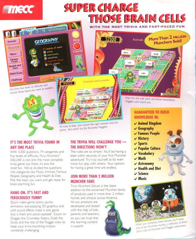 Trivia Munchers Deluxe cover or packaging material - MobyGames