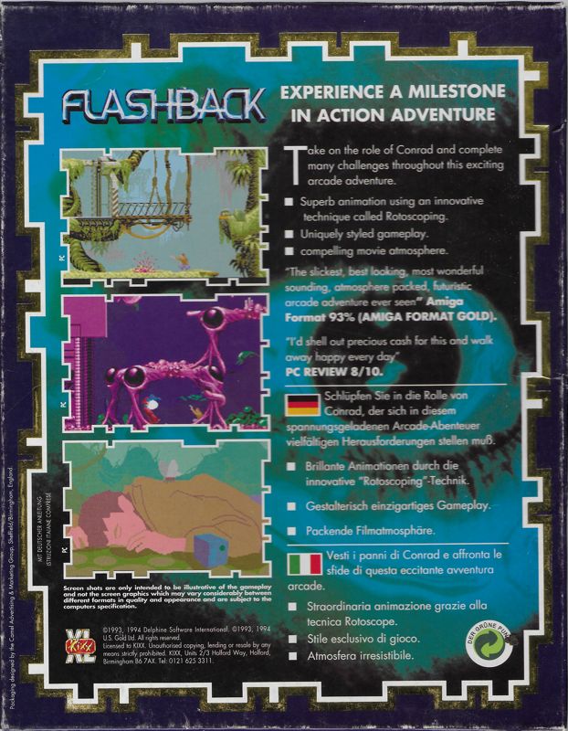 Flashback: The Quest for Identity cover or packaging material - MobyGames