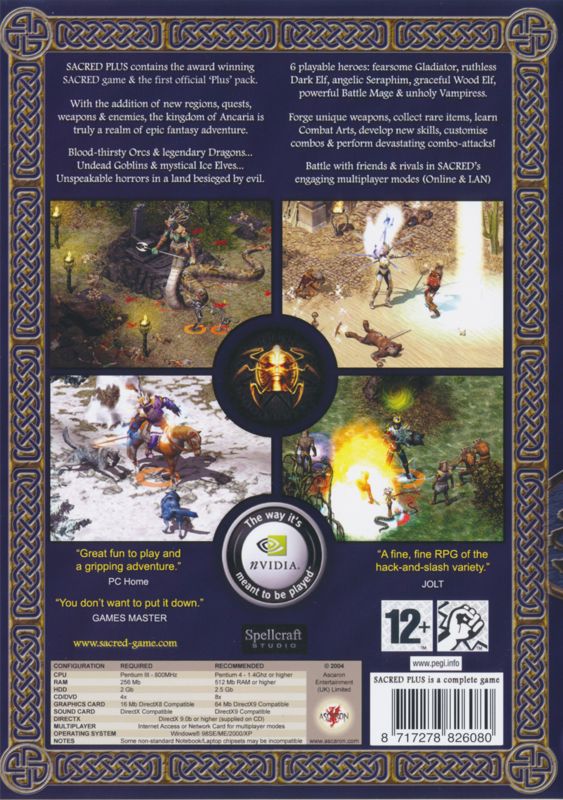 Sacred cover or packaging material - MobyGames