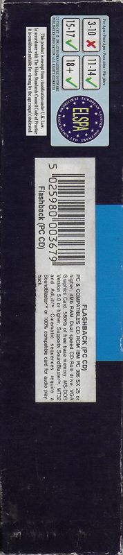 Flashback: The Quest for Identity cover or packaging material - MobyGames