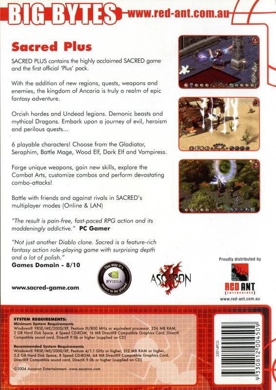 Sacred cover or packaging material - MobyGames