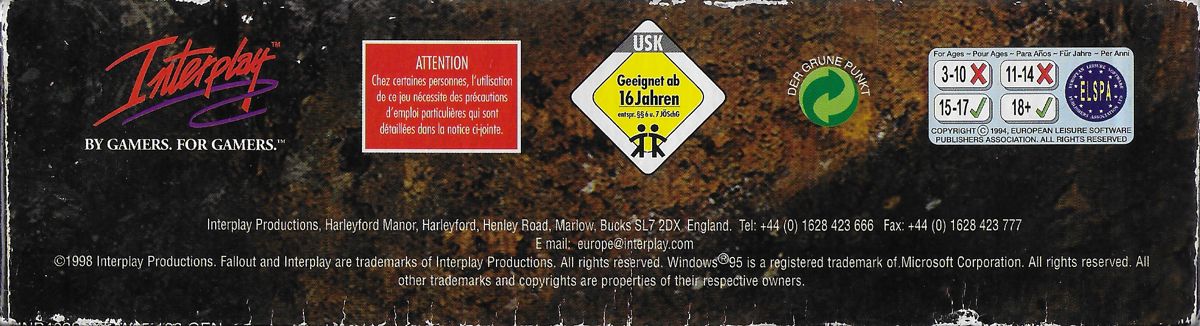 Fallout cover or packaging material - MobyGames