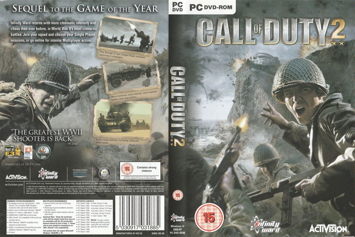 Call of Duty 2 cover or packaging material - MobyGames