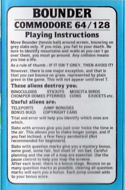 Bounder cover or packaging material - MobyGames