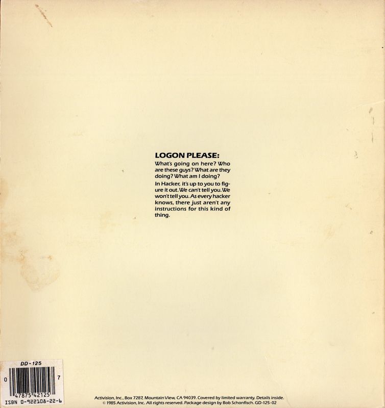 Hacker cover or packaging material - MobyGames