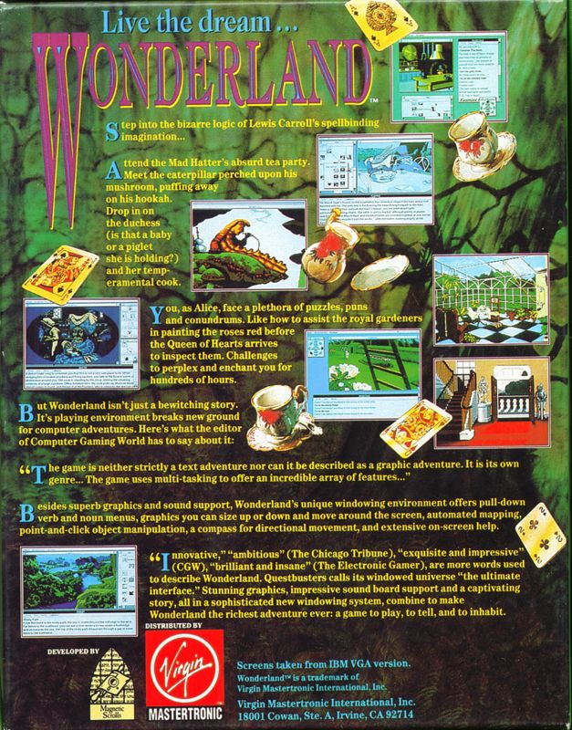 Wonderland cover or packaging material - MobyGames