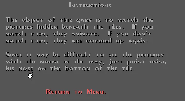 Animated Memory Game (1991) - MobyGames