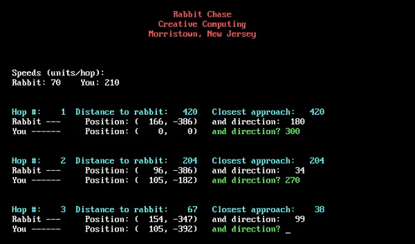 Rabbit Chase (1975) - MobyGames