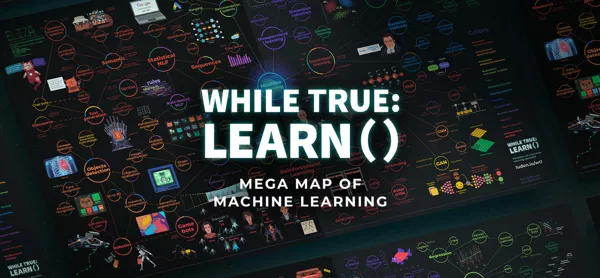while True: learn() - Mega Map of Machine Learning box covers - MobyGames