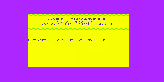Word Invaders (1982) - MobyGames