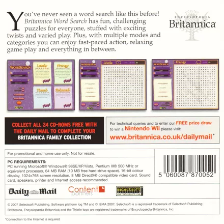 Britannica Word Search box covers - MobyGames