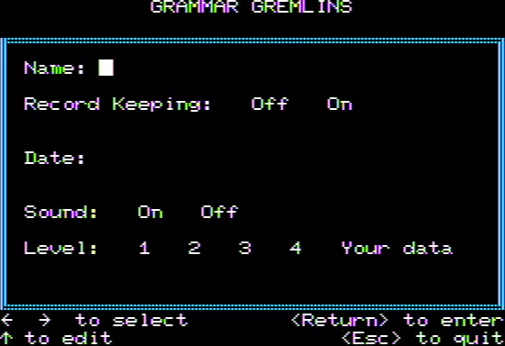 Grammar Gremlins (1986) - MobyGames