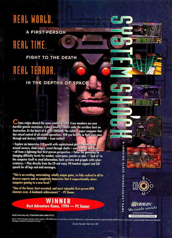 System Shock official promotional image - MobyGames