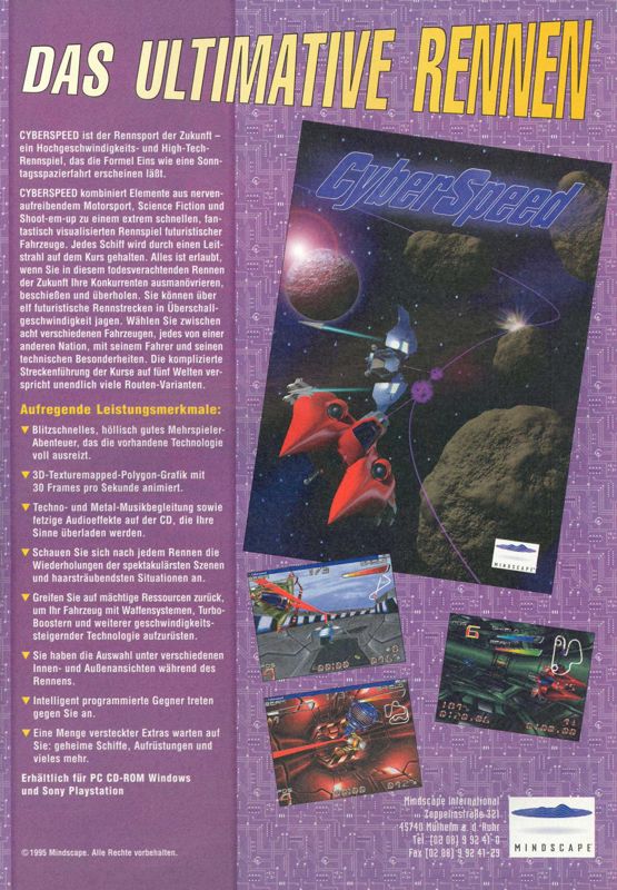 CyberSpeed official promotional image - MobyGames