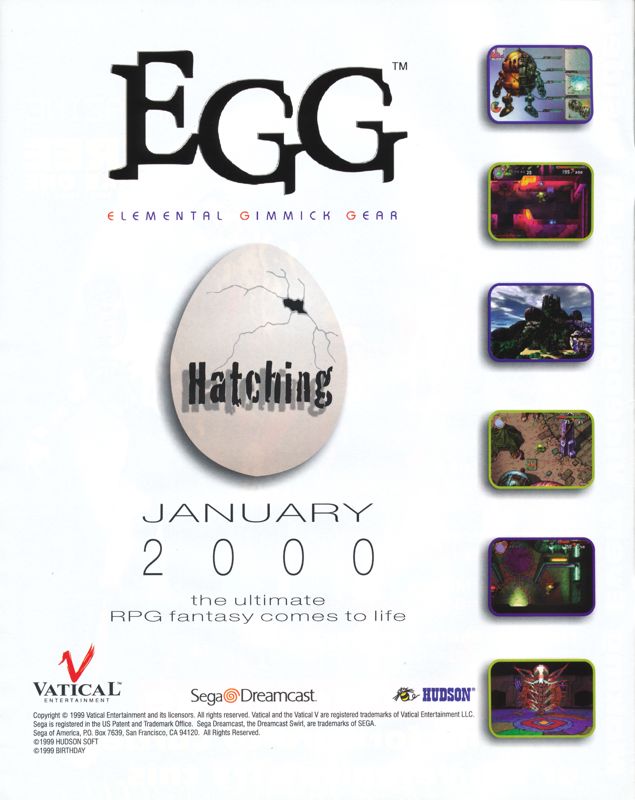 EGG: Elemental Gimmick Gear official promotional image - MobyGames