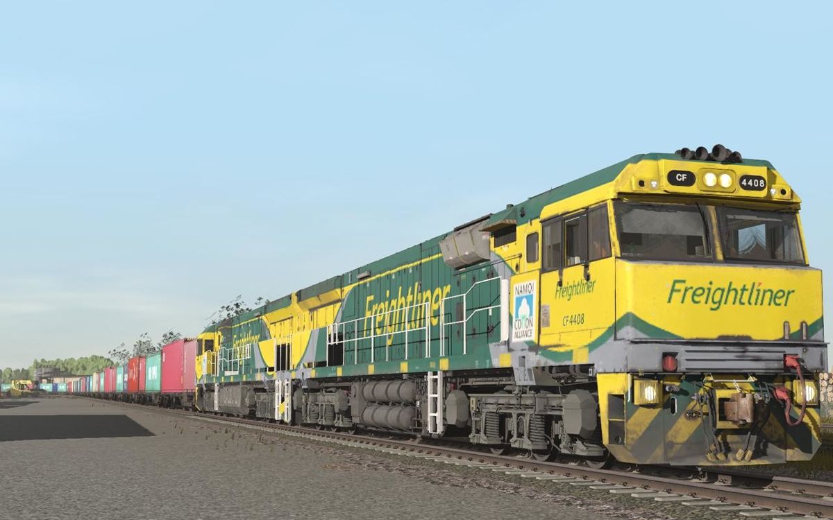 Trainz: CFCLA, RailFirst, Freightliner GE C44aci Pack official promotional image - MobyGames