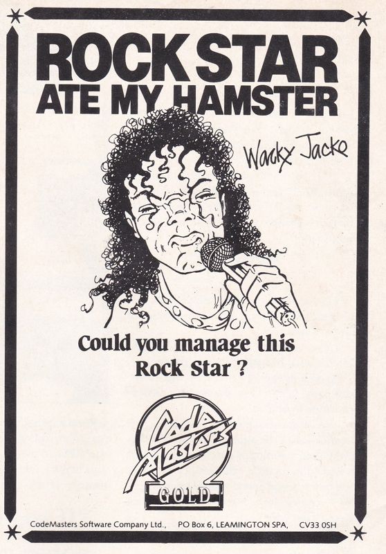 Rock Star Ate My Hamster official promotional image - MobyGames