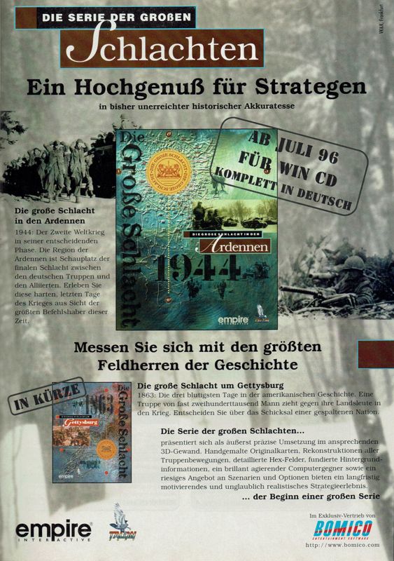 Battleground 2: Gettysburg official promotional image - MobyGames