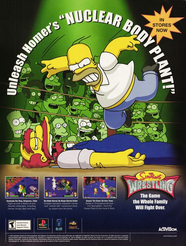 The Simpsons Wrestling official promotional image - MobyGames