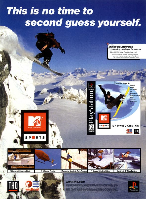 MTV Sports: Snowboarding official promotional image - MobyGames