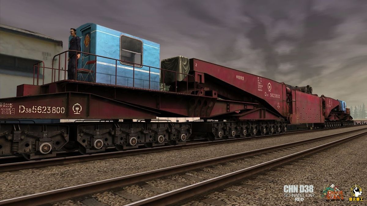 Trainz 2022: China D38 Schnabel Car - Red official promotional image ...