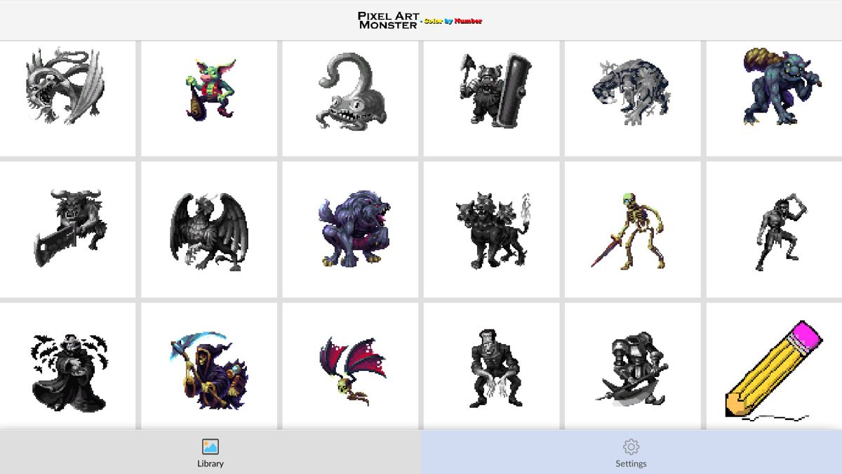 Pixel Art Monster: Color by Number official promotional image - MobyGames