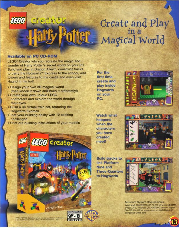 LEGO Creator: Harry Potter official promotional image - MobyGames