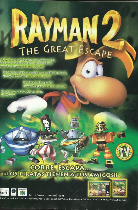 Rayman 2: The Great Escape official promotional image - MobyGames