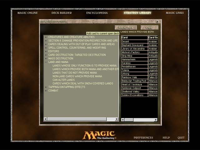 Magic: The Gathering - Interactive Encyclopedia official promotional ...
