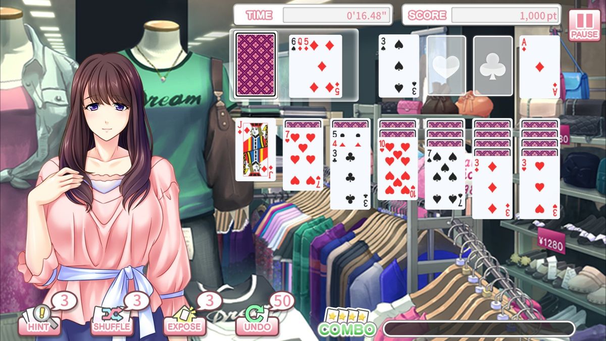 Pretty Girls Klondike Solitaire: Plus official promotional image - MobyGames