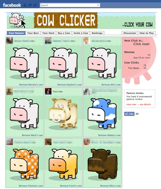 Cow Clicker (2010) - MobyGames
