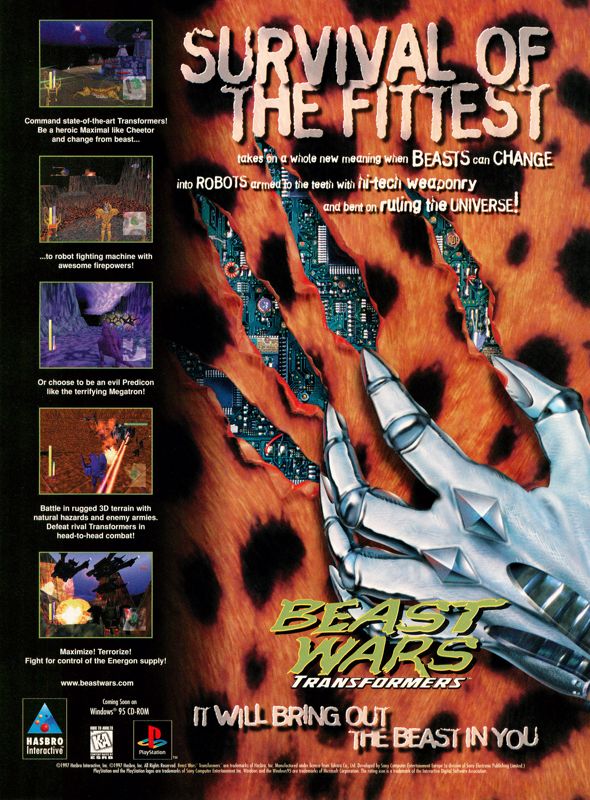 Beast Wars: Transformers official promotional image - MobyGames