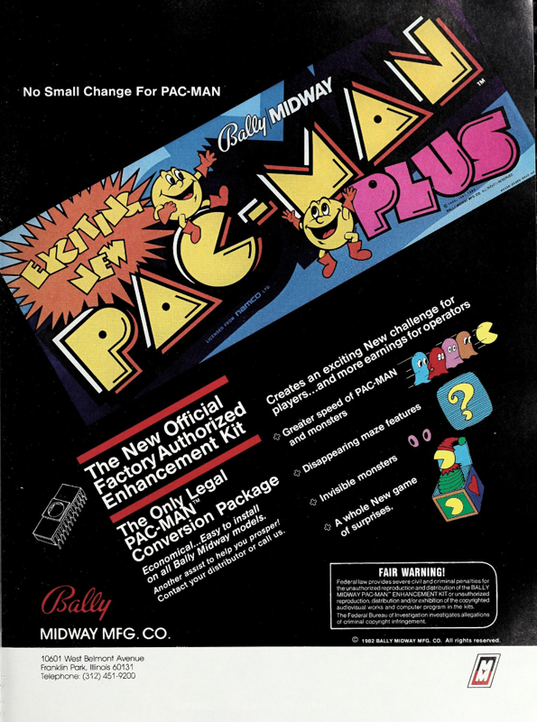 Pac-Man Plus official promotional image - MobyGames