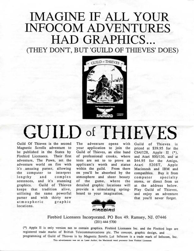 The Guild of Thieves official promotional image - MobyGames