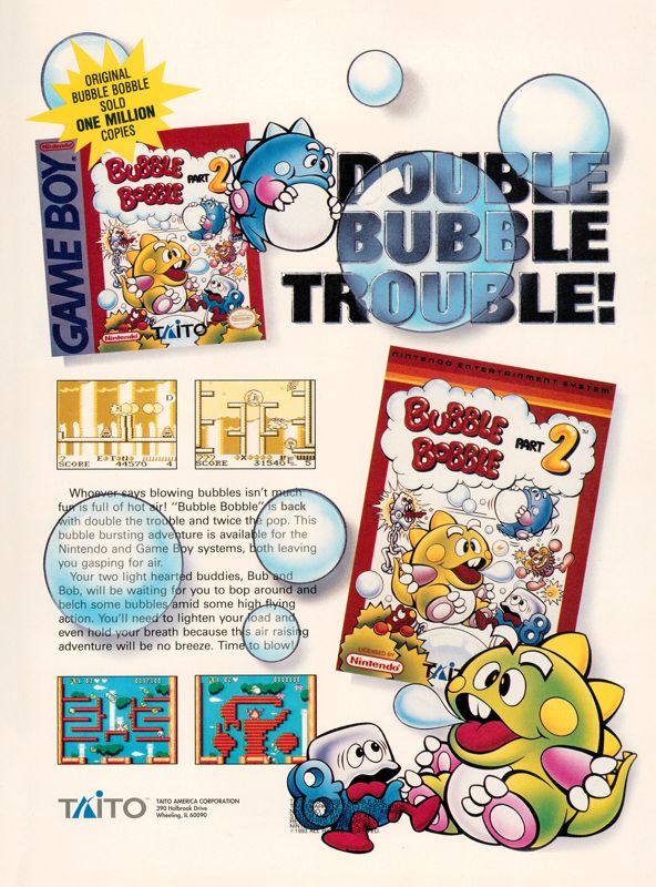 Bubble Bobble Part 2 official promotional image - MobyGames