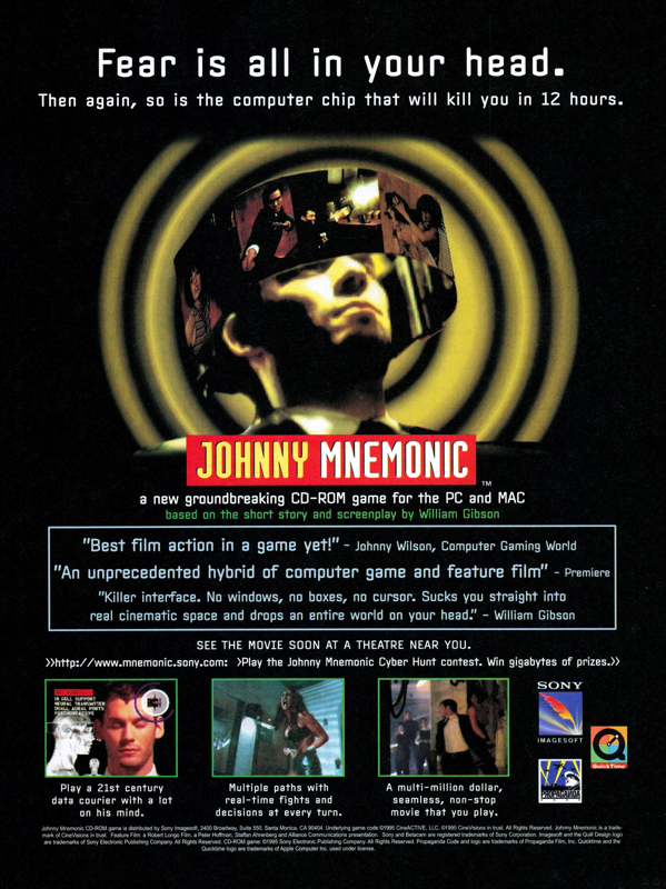 Johnny Mnemonic official promotional image - MobyGames