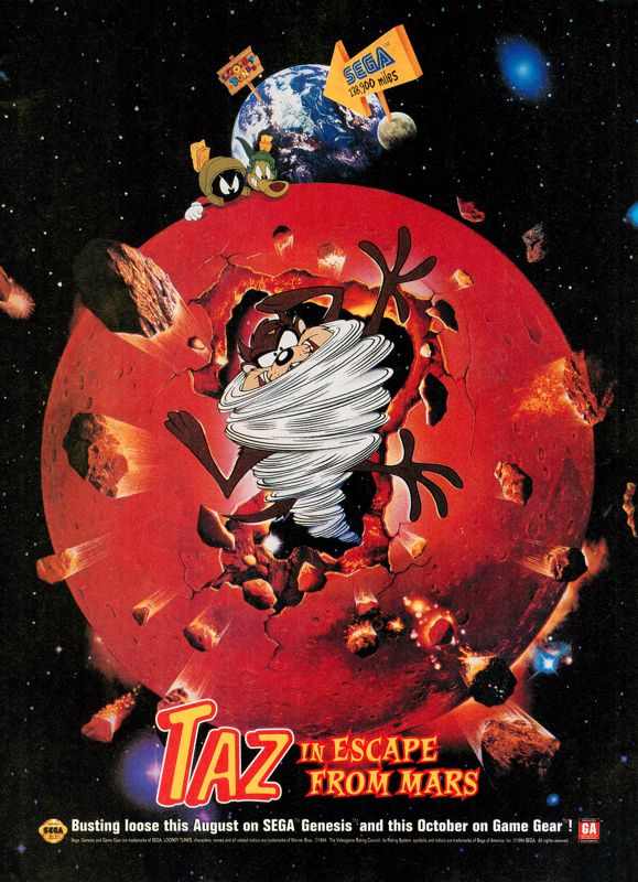 Taz in Escape from Mars official promotional image - MobyGames