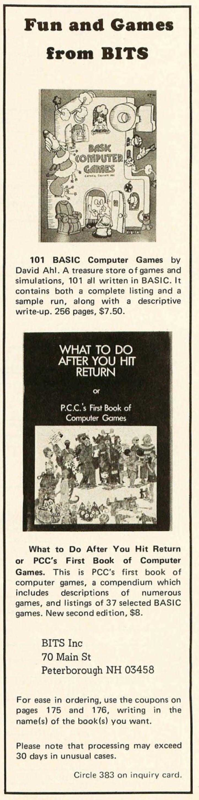 101 BASIC Computer Games official promotional image - MobyGames