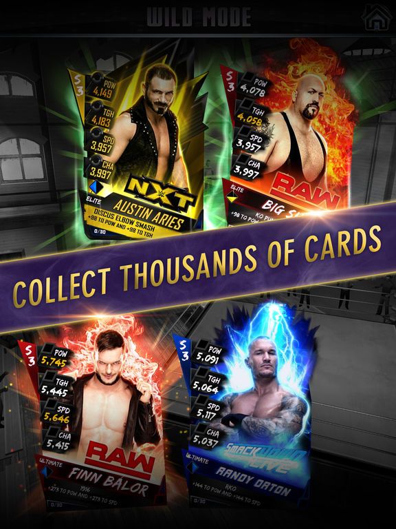 WWE SuperCard official promotional image - MobyGames