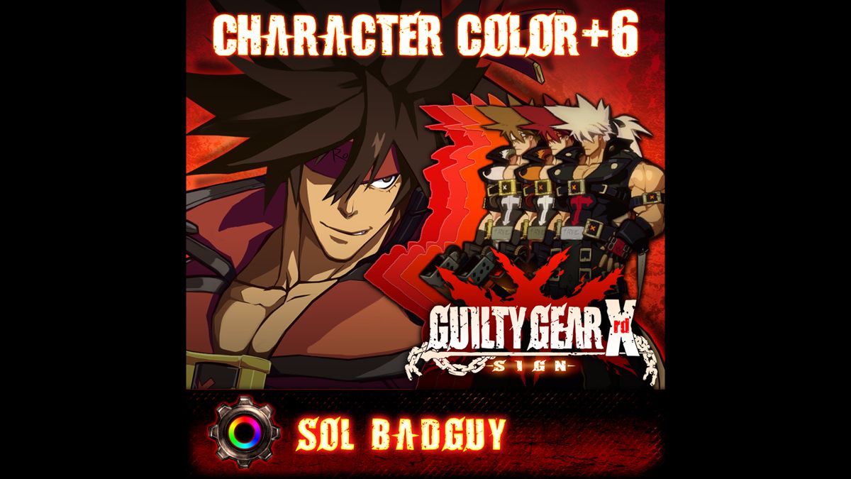 Guilty Gear Xrd: -Sign- - Extra Color Palettes: Sol Badguy official ...