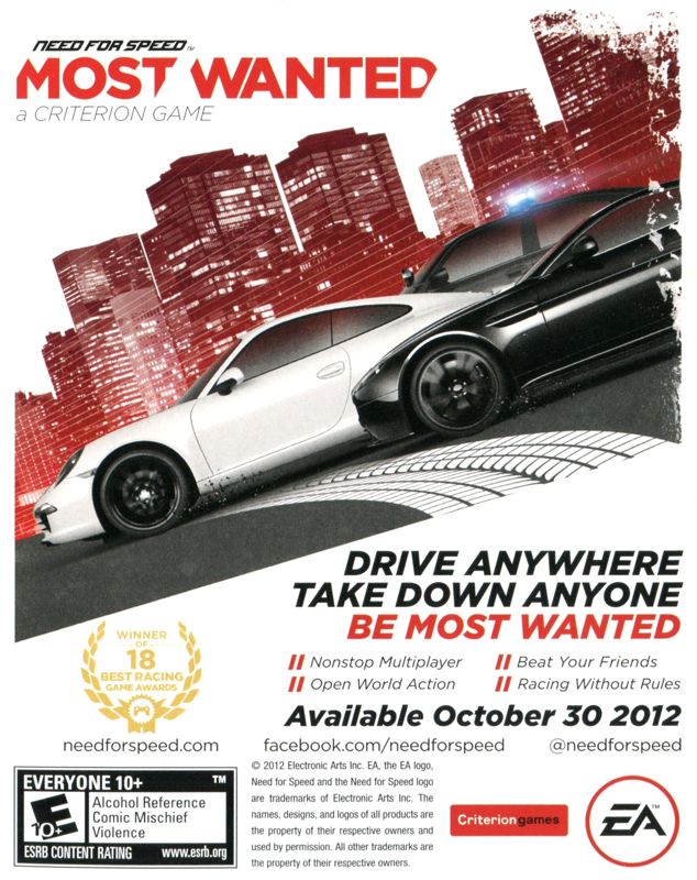 Need for Speed: Most Wanted official promotional image - MobyGames