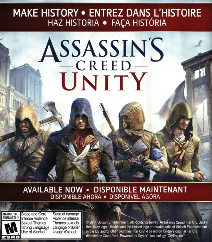Assassin's Creed: Unity official promotional image - MobyGames