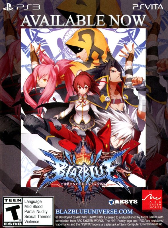 BlazBlue: Chrono Phantasma official promotional image - MobyGames