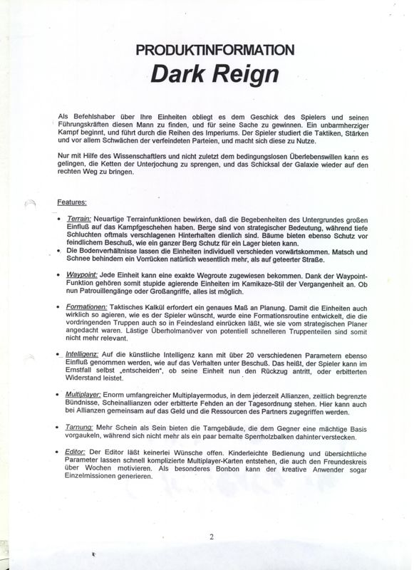 Dark Reign: The Future of War official promotional image - MobyGames