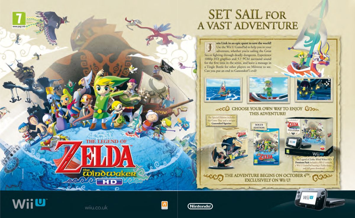 The Legend of Zelda: The Wind Waker HD official promotional image ...