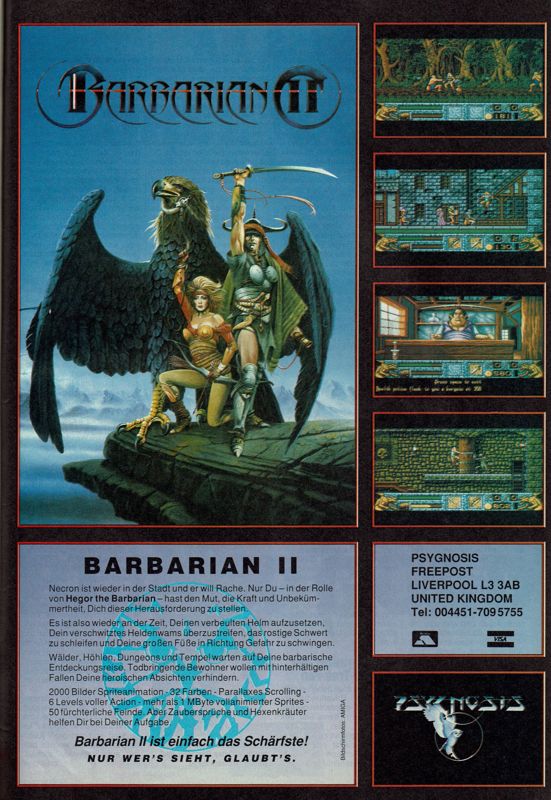 Barbarian II official promotional image - MobyGames